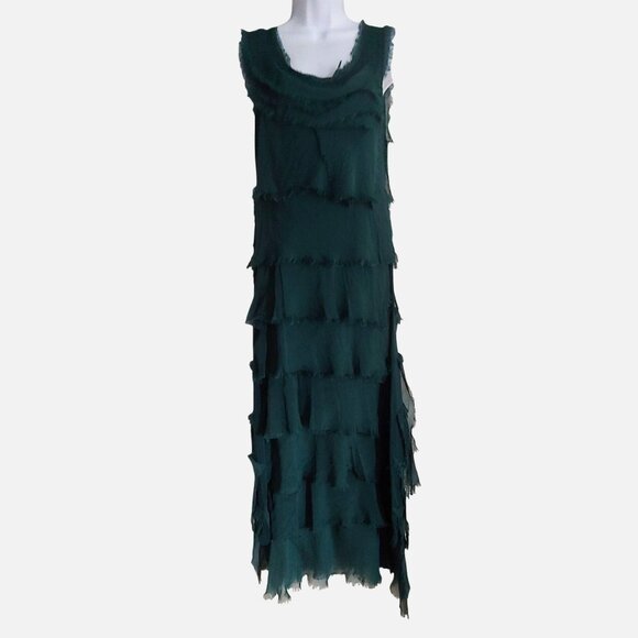 Gigi Moda | Dresses | Gigi Moda Sienna Silk Vibrant Emerald Green Silk ...